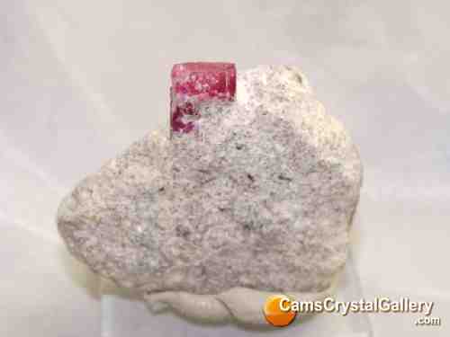 CRYSTAL : Red Beryl in Matrix